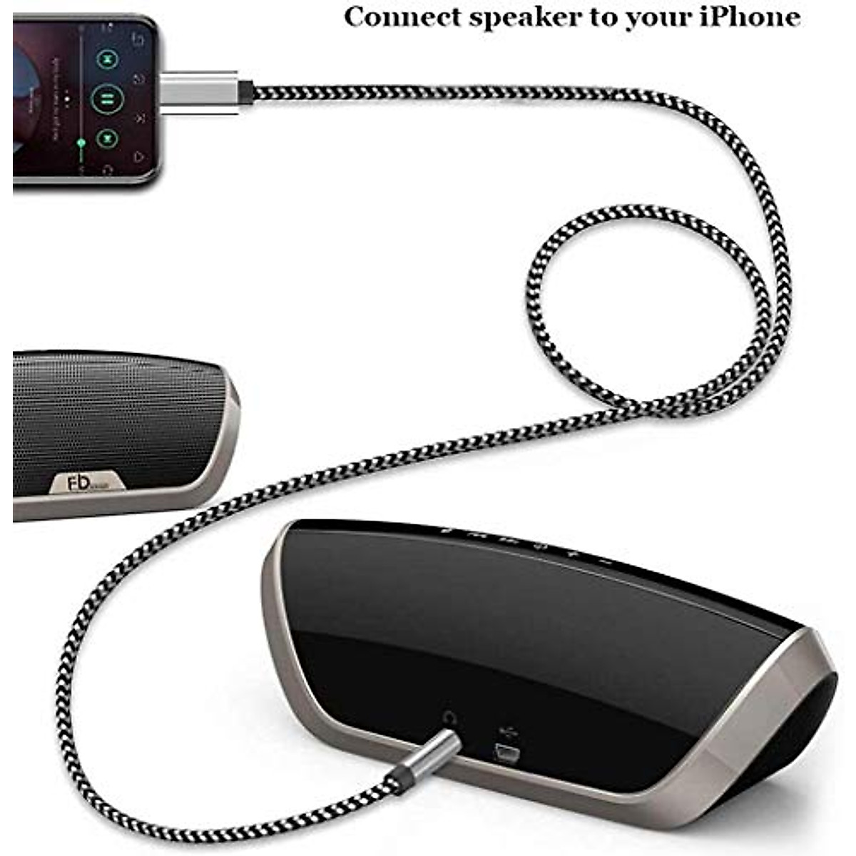 Aux Cord for iPhone,[Apple MFi Certified]2 Pack Lightning to 3.5mm Headphone Jack Adapter for iPhone 14 Pro 13 12 11 XS XR X 8 7 6 for Car Home Stereo,Speaker,Headphone,Support All iOS 3.3FT Silver