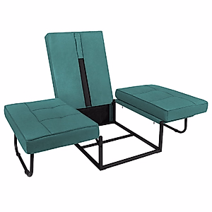 Polar Aurora Ottoman Sofa Bed 4 in 1 Multi-Function Folding Sleeper Chair Bed Adjustable Recliner for Living Room (Green)