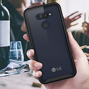 CBUS Heavy-Duty Phone Case with Built-in Screen Protector Cover for LG Premier Pro Plus, Xpression Plus 3, Harmony 4 –– Full Body (Black)