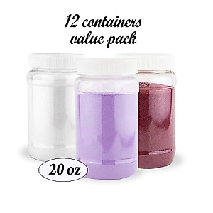 12 Colored Sand for Sand Art, Color Sand Plus 3 Small Plastic Funnels Included for Craft Sand Projects