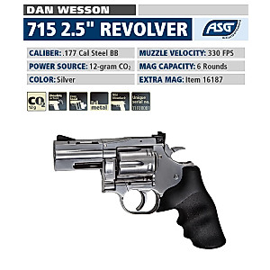 ASG Dan Wesson 715 Revolver 2.5" 0.177 BB Airgun