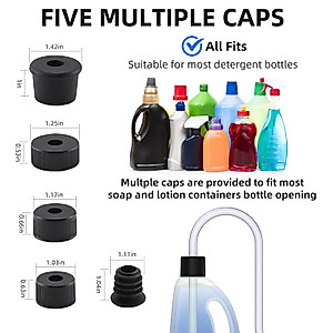 Sink Soap Dispenser Extension Tube Kit, 47" Under Counter Gappo Soap Dispenser Tube with Upgraded Metal Check Valve for Kitchen Sink, Never Fill The Little Bottle Again White