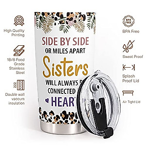 Macorner Sister Gifts From Sister - Stainless Steel Tumbler 20oz Gifts for Sisters - Mothers Day Gift For Sister From Sister - Gift For Best Friend Women Big Sister Little Sister Birthday Gifts