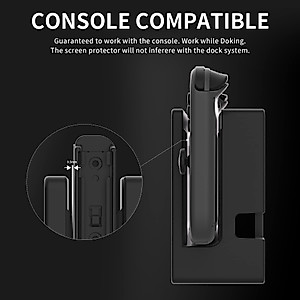 eXtremeRate 2 Pack Black Border Transparent HD Clear Saver Protector Film, Tempered Glass Screen Protector for Nintendo Switch [Anti-Scratch, Anti-Fingerprint, Shatterproof, Bubble-Free]