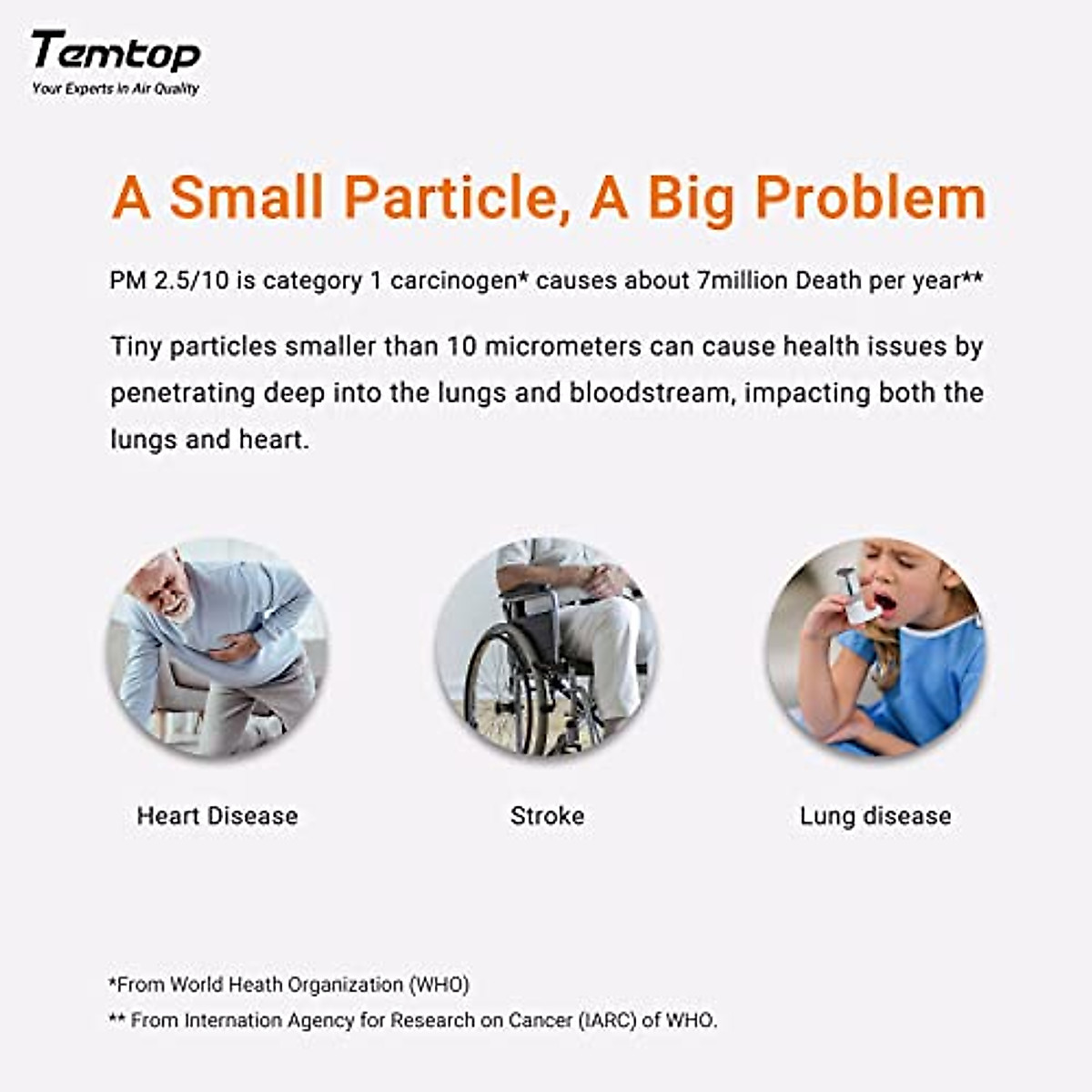 Temtop Indoor Thermometer Air Quality Monitor (1 PC)