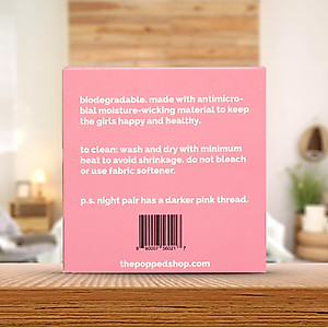 Popped Organic Cotton Breast Pads | Reusable and Washable Nursing Pads | Extra Absorbent Breastfeeding Pads | 1 Day Pair, 1 Night Pair (Pink, 4.5")