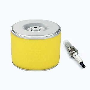 GX390 GX340 Air Filter Spark Plug - Exact Fit For Honda GX 340 GX 390 11HP 13HP Engine - Replaces 17210-ZE3-505 17210-ZE3-010 Air Filter with Spark Plug
