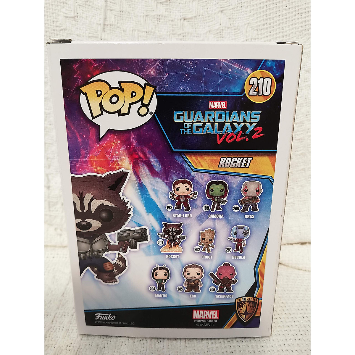 Funko Pop Vinyl Marvel Guardians of the Galaxy Vol. 2 Rocket Raccoon Exclusive Bobblehead Figure 210