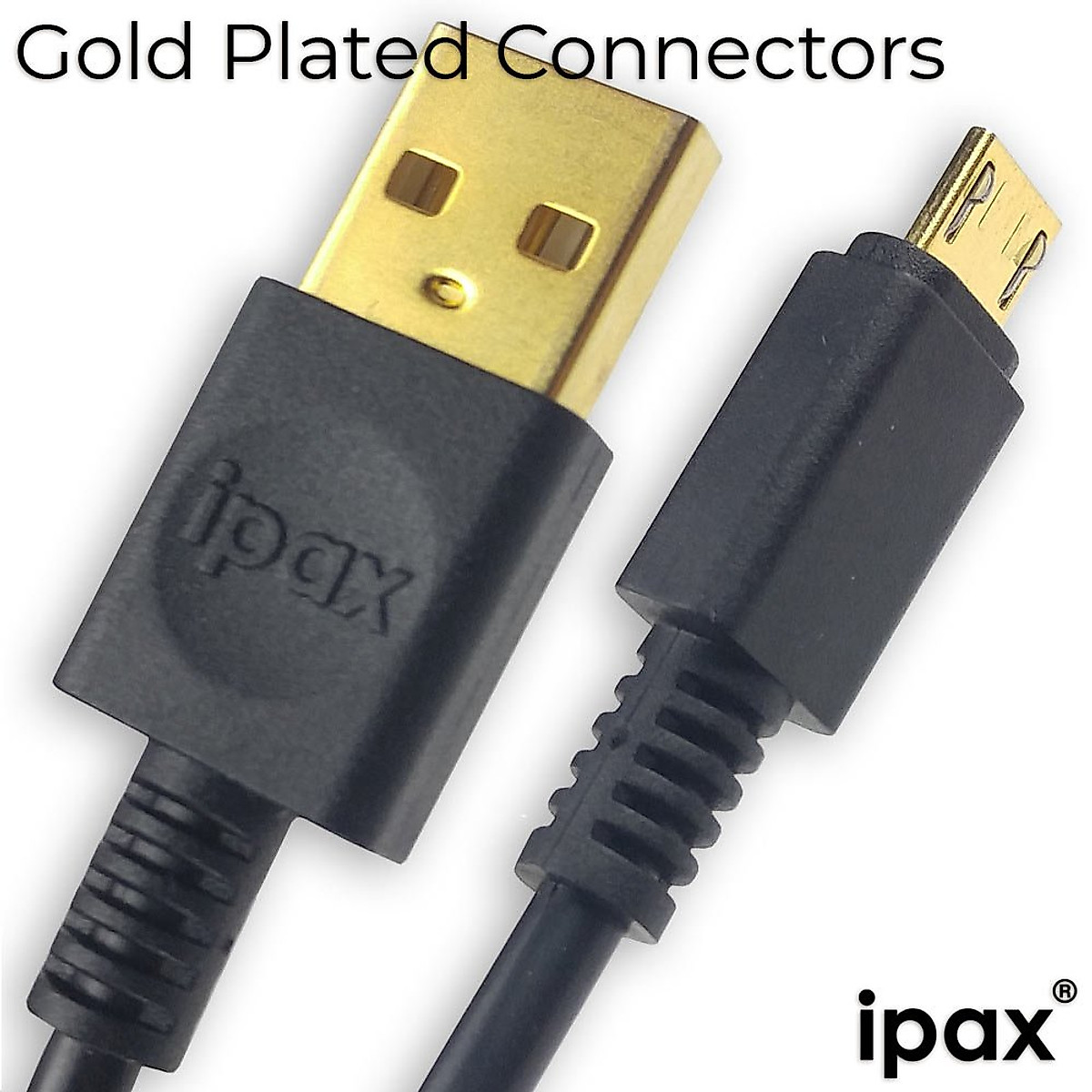 2x 1Ft Short Micro-USB to USB2.0 Fast Charging Cable Cord Compatible with Samsung Galaxy S7 S6 Edge Plus CDMA LTE, S4 i9190/i9192/I9195/i9195i, S3/S2/J7/J5/J3/J2/A7/A5/A3, Motorola Nexus6 Nexus7