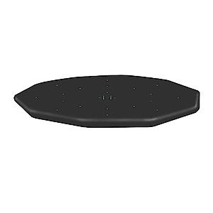 Bestway Round PVC 16 Foot Pool Cover for Above Ground Pro Frame Pools with Drain Holes and Secure Tie-Down Ropes, Black (Cover Only)