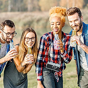 Can Cooler Sleeves - Set of 4 Neoprene Can Sleeves Soda Beer Caddies Collapsible Reusable Thermocoolers for Weddings Bridal Shower Birthday Bachelorette Parties