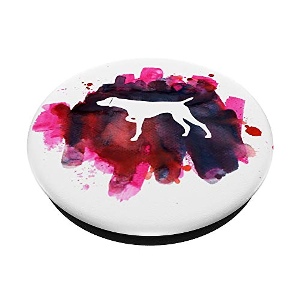 German Shorthair Pointer watercolor pink white PopSockets PopGrip: Swappable Grip for Phones & Tablets
