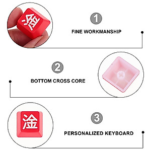 SOLUSTRE Pc Keycap Keyboard Cap Cover Notebook Laptops Replacement Key Caps Lighted Keyboard Shine Through Key Caps Custom Keyboard Lap Tops Pro On The Lap Abs Red Accessories