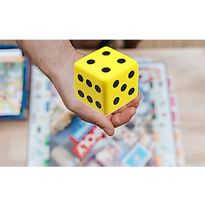 1 Pc PU Sponge Dice,Table Games Accessory 8cm Big Square Blocks for School Family Math Teaching/Party Favors and Supplies for Teens and Adults