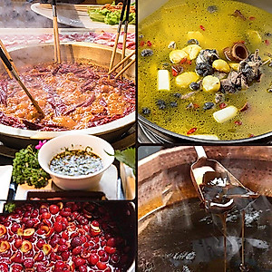 Kitchen Chafing Dishes Hot Pot Set Home Induction Cooker Use Mandarin Duck Copper Hot Pot Old-Fashioned Lamb Shabu Special Pan Durable Gifts for Friends (Color : A, Size : 28cm)