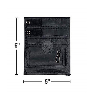 Elite Medical Instruments EAO-314-B EMI Nylon 5 Pocket Nurse Scrub Organizer, Black