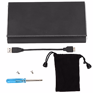 Mobile Hard Disk Box, Aluminum Alloy USB3.0 External HDD Enclosure, 6GB Fast Transmission,Up to 1TB Mass Storage, Plug and Play,for Windows XP/Vista/7/8/10, for OS X 8.6, Linux