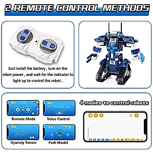 Yerloa Robot Building Kit for Kids 6-12, Remote & APP Control Robot Build A Robot Toys for Kids 8-12, Robotics Kit Stem Projects for Kids Ages 8-12, Gifts for 8 9 10 11 12 year old boys girls, 405 Pcs