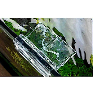 Haulonda 4pcs Clear Color Acrylic Aquarium Fish Tank Glass Cover Clip Support Holder (6mm)