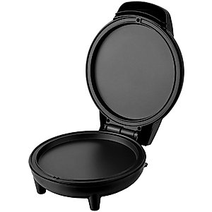 Courant Griddle/Mini Oven Compact Griddle 7-inch Personal Griddle/Pizza Maker Black