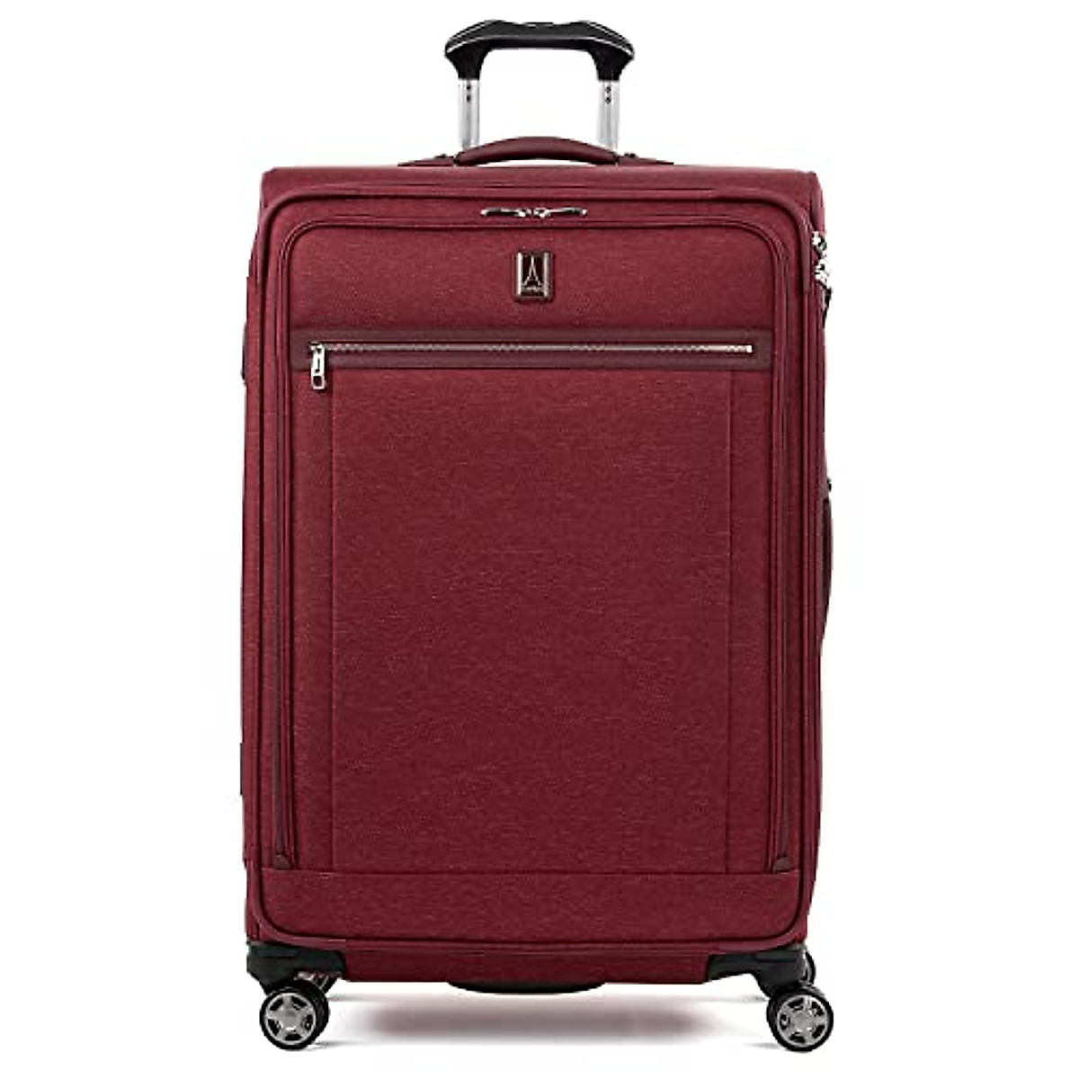 Travelpro Platinum Elite Softside Expandable Checked Luggage, 8 Wheel Spinner Large Suitcase, TSA Lock, Men and Women, Bordeaux Red, Checked Large 29-Inch