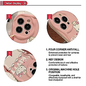 Cartoon Case for iPhone 14 Pro Case, Cute Funny Kawaii Kitty Cat Animal Character Phone Case 3D Cover Silicone Phone Case for Kids Girls and Womens