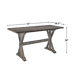 Homelegance Amsonia 72" x 30.5" Counter Height Table, Gray