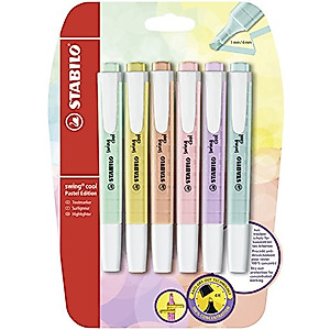 STABILO B-52740-10 Blister Swing Cool Pastel Highlighter (Pack of 6)