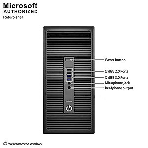 HP ProDesk 600 G2 Microtower High Performance Desktop PC, Intel Quad Core i7-6700 3.4GHz, 32G DDR4, 512G SSD, WiFi, BT, DP, Windows 10 Pro 64 Language Supports English/Spanish/French(Renewed)