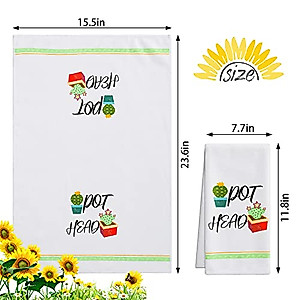 DDOFAH Funny Kitchen Towels and Dishcloths Sets of 4 Kitchen Towels with Sayings Tea Dish Towel for Cooking Baking New Home Gifts,Housewarming Gift Home Decorations