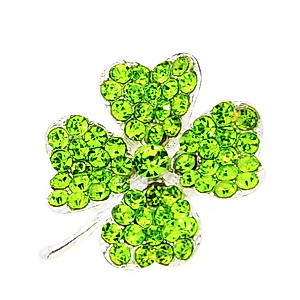 St. Patrick's Day Headband Baby Four Leaf Green Clover Flower Hair Bow Band JHSP06 (B)