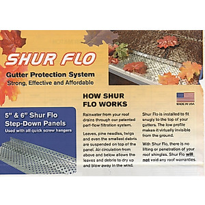 (200 feet) Shur Flo X Leaf Guard Gutter Protector for 6" K-Style Gutters. Mill Finish Aluminum. 50 Panels x 4.00' Each.