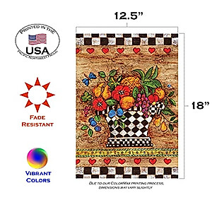 Toland Home Garden 119800 Checkerboard Bouquet 12.5 x 18 Inch Decorative, Garden Flag (12.5" x 18")