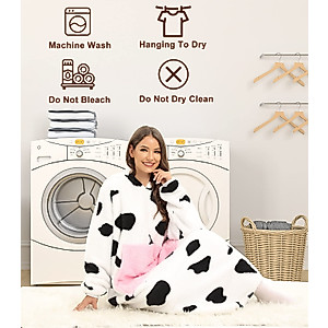 Très Chic Mailanda Wearable Blanket Hoodie Oversized Sherpa Blanket Sweatshirt for Women Men Adult teen with Cute Animal Hood