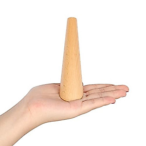 3PCS Wood Wall Hooks, Horn-Shape Oak Wood Coat Hooks Wall Mounted - Rustic Wall Coat Rack Hat Hooks Robe Hooks Entryway Wall Hangers for Hanging Towels Clothes Bedroom (Wood Beech)