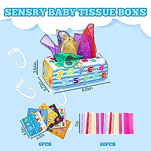 Carreuty Baby Tissue Box Toy for Babies Montessori Toy for Baby and Toddlers Sensory Toy Magic Baby Toy Learning Toy Educational Toy Kids Early Learning Toys Baby Gifts 30 PCS