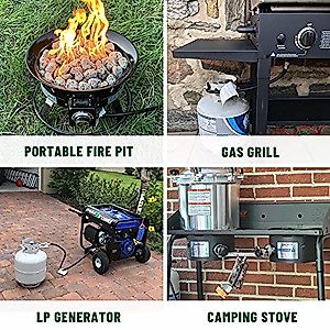 12 Ft Quick Connect Propane Hose for Rv to Grill, Upgrade Portable Fire Pit, Barbecue Grill, Camping Cook Stove to Quick Connection Interface, with 1/4" Quick Key Connect Plug X 3/8" Female Flare