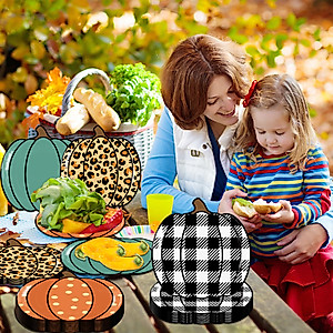 HAKOTI 40Pcs Fall Pumpkin Paper Plates - Thanksgiving Party Supplies Fall Thanksgiving Harvest Party Tableware Decoration Orange Pumpkin Shape Plates for Autumn,Halloween Holiday Party