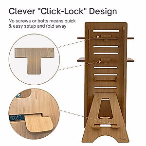 ecotribe Modern Height Adjustable 2 Tier Desk for Small Spaces - Compact Narrow 30 inch Wide Sit/Stand Up Desk - Easy Adjustable Standing Desk for Study, Bedroom & Home Office