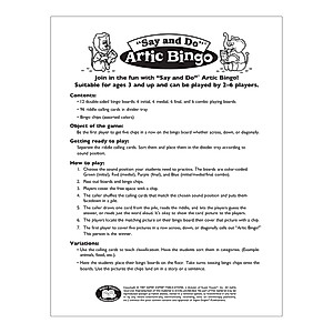 Say and Do Artic Bingo Sound Game Letter “S” - Super Duper Educational Learning Toy for Kids