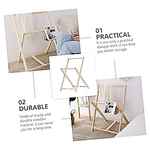 Homoyoyo Clothes Organizer Rack 1pc Simple Hanger Garment Storage Shelf Garment Rack Clothes Wood Rack Cross Wooden Clothing Coat Hanging Stand Clothes Rack