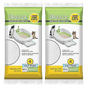 Breeze Cat Pads Refill for Multiple Cats, 4 ct (2 Pack)