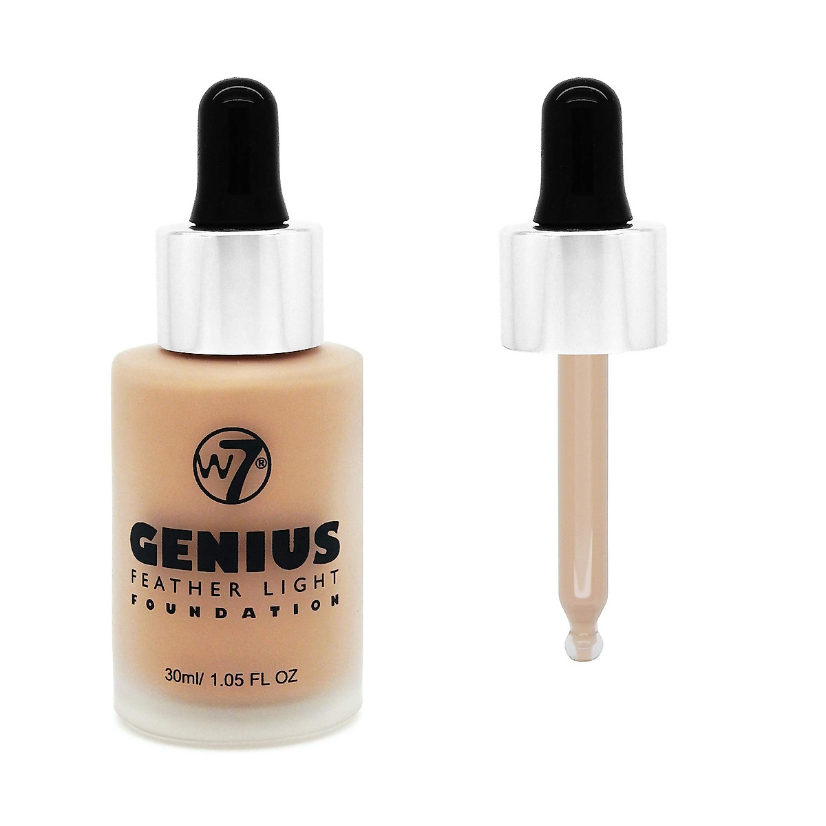 W7 Genius Feather Light Foundation, Natural Beige, 1.05 Ounce