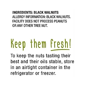 Hammons Black Walnuts, Recipe Ready, 8 oz, Highest Protein Nut, Heart Healthy, Non-GMO, Naturally Gluten-Free, Top Keto Nut (Packaging May Vary)