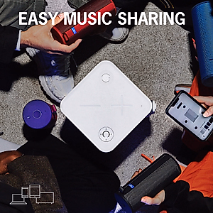 Ultimate Ears HYPERBOOM Portable Bluetooth Speaker - Loud Wireless Speaker with Big Bass, Water-Resistant IPX4, 150 Ft Range, 24-Hour Battery Life - White