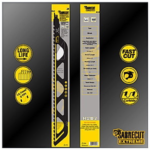 2 x SabreCut SCRS2243HM_2 Tungsten Carbide 17 29/32" (455mm) 2 TPI S2243HM Large Bricks Poroton Fibre Cement Concrete Straight Cutting Reciprocating Sabre Saw Compatible with Bosch Dewalt Makita