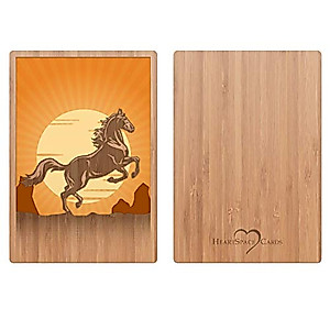 Nature Greeting Card by HeartSpace, Wild Horse Design | For Any Occasion, Made From Sustainable Bamboo