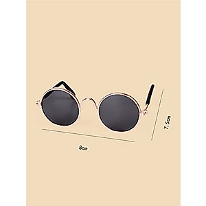 GORGLITTER 3pcs Dog Costumes Set Dog Hoodie for Cats with Necklace & Sunglasses Chihuahua Pet Puppy Clothes for Small Large Dogs Black Small