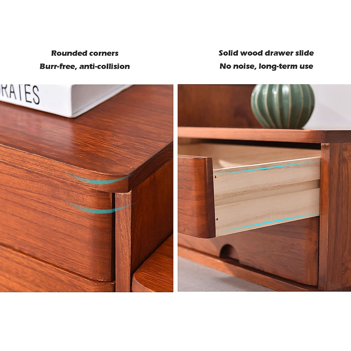 LEYT Wooden Desktop Storage Box with 3 Drawers, Office Supplies A4/Receipt File Organizer, Flat File Cabinet (Color : B)