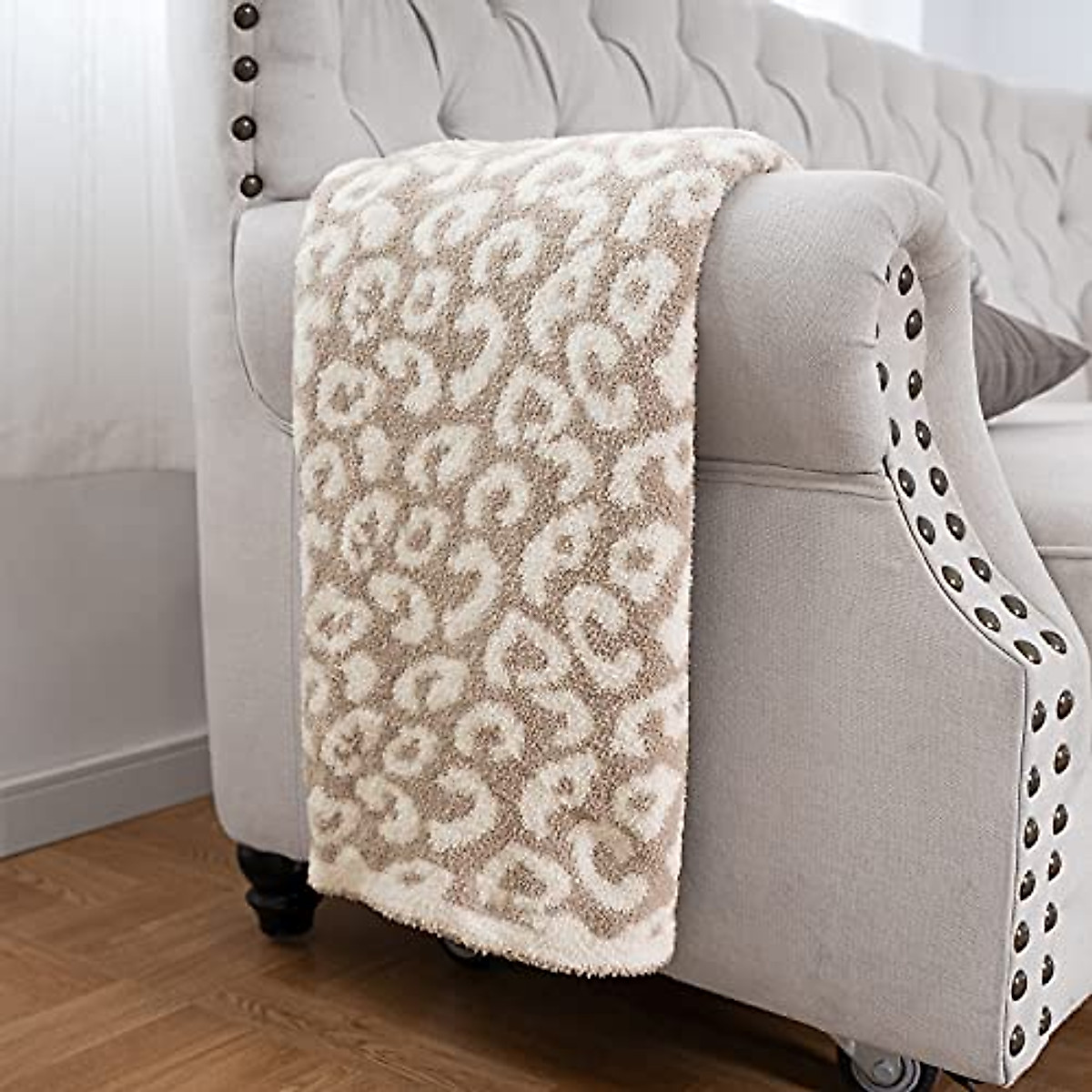 Throw Blanket Soft Micro Plush Leopard Blanket (50x60inches) Warm Reversible Cheetah Blanket Leopard Pattern Throw for Couch Bed Sofa…